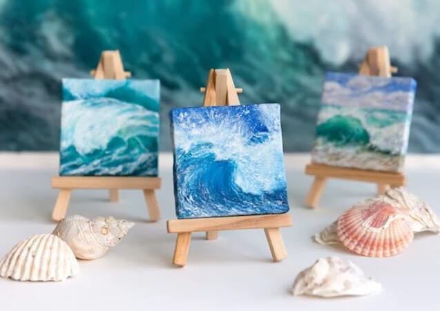 Miniature Acrylic Painting - One River School Lake Oswego